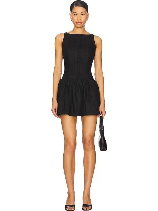 Faithfull The Brand Blair Mini Dress - Black