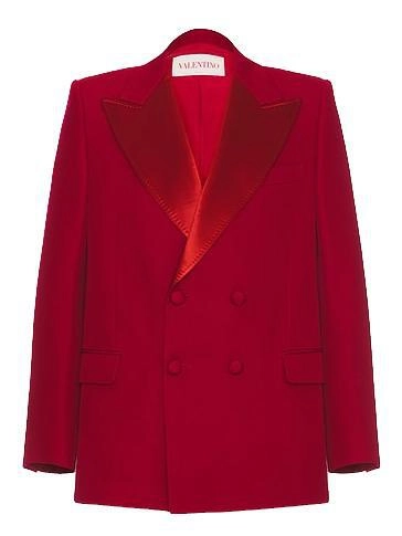 Valentino Garavani Classic Double Breasted Blazer - Cherry