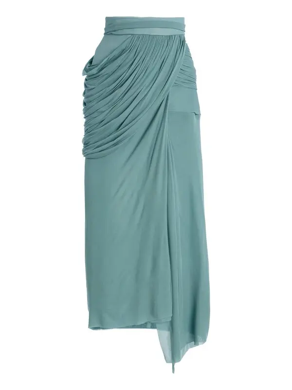 Maticevski Draped Chiffon Skirt - Blue