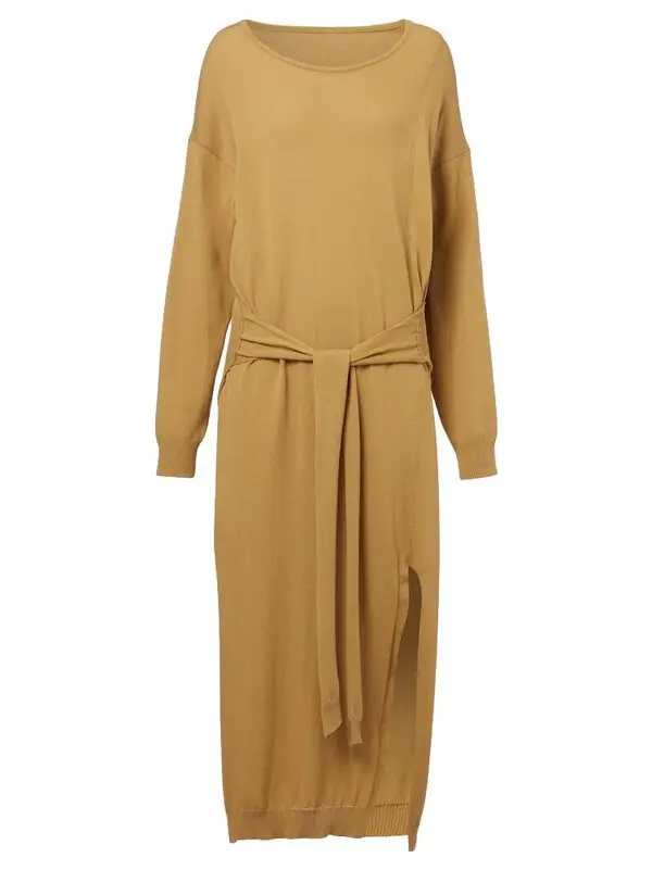 LEMAIRE Trompe-l'oil Cotton Midi Dress - Beige