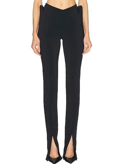 MUGLER Split Hem Pant - Black