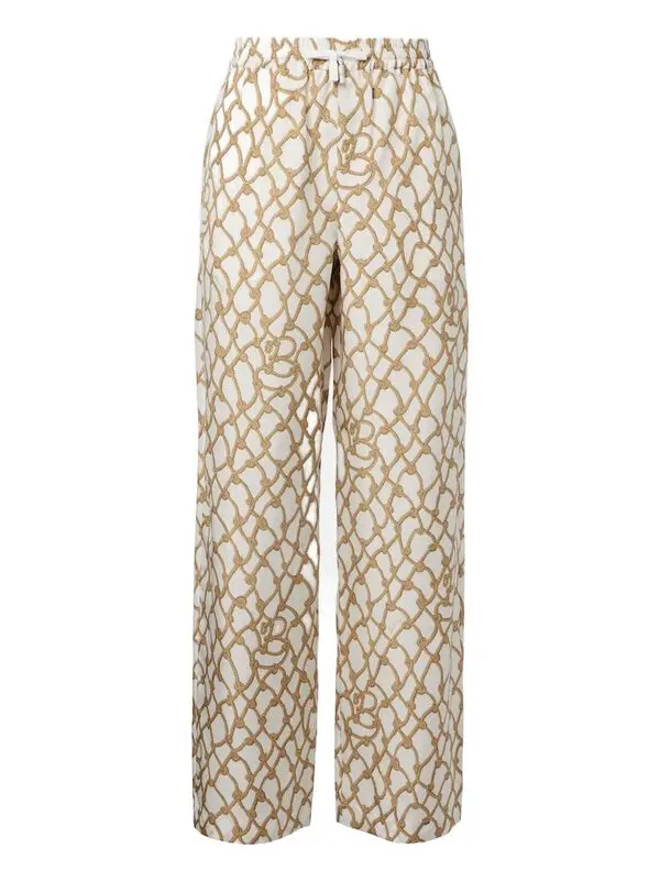 Burberry Printed High-rise Silk Palazzo Pants - Multicoloured