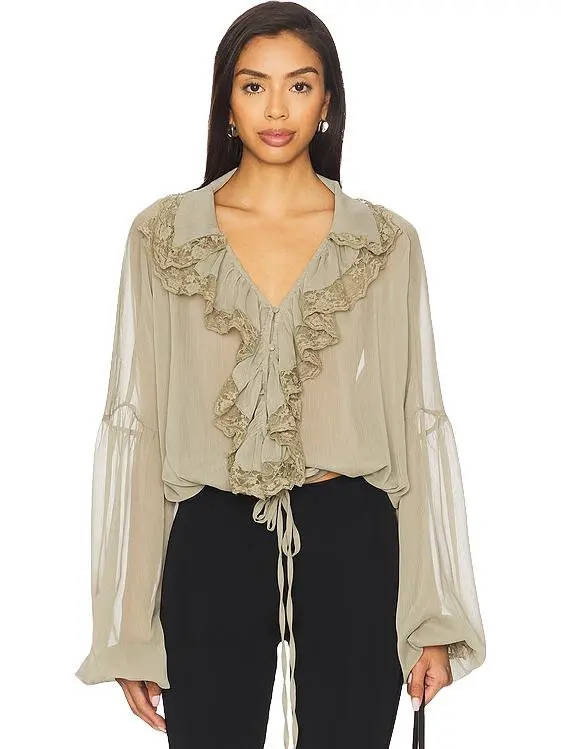 SNDYS. Pearl Top In . Also - Sage