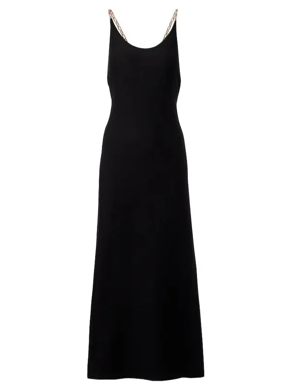 Gabriela Hearst Adeona Chain-detail Silk Maxi Dress - Black