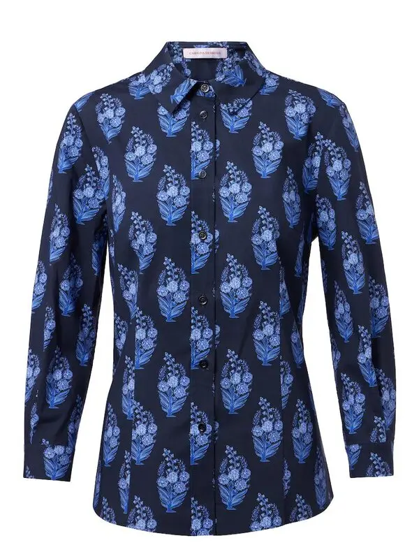 Carolina Herrera Floral Print Cotton-blend Shirt - Multicoloured