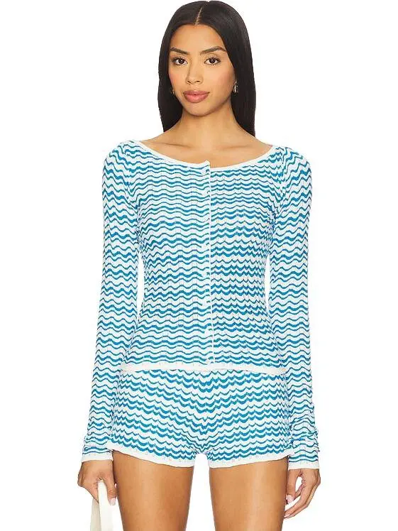 Amanda Uprichard Breezy Cardigan In . Also - Blue