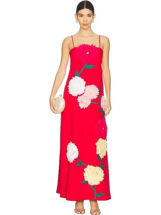 ELLIATT Buttercup Maxi Dress In . Also - Red