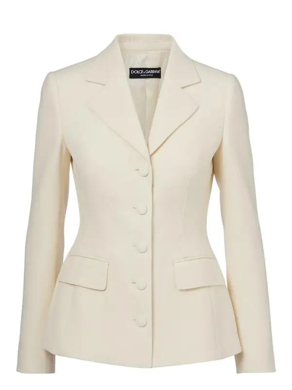 Dolce & Gabbana Virgin Wool Blazer - Beige