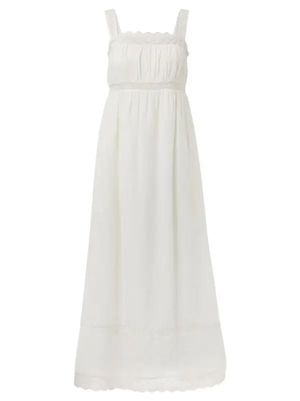 Posse Grace Lace-trimmed Maxi Dress - White