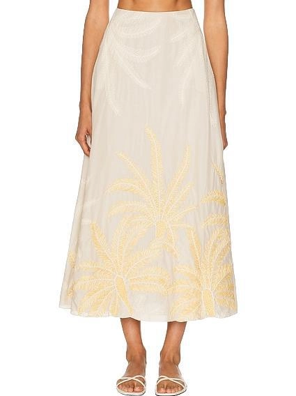 Johanna Ortiz Pictographs Ankle Skirt - Ecru
