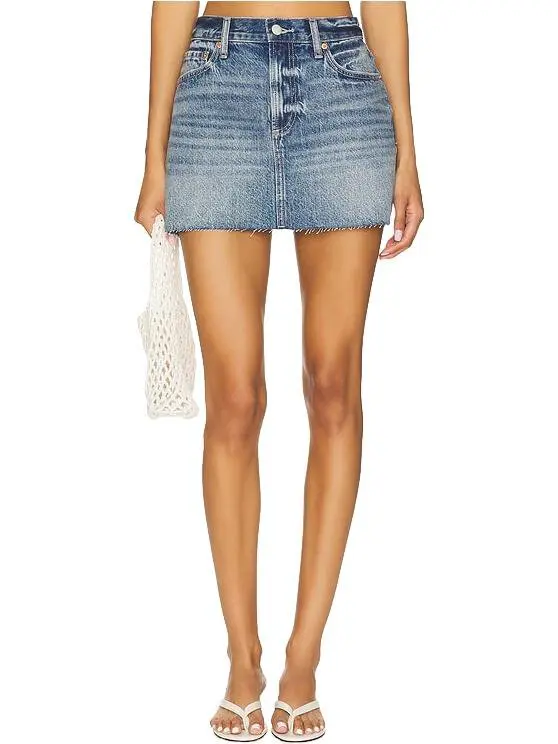 PISTOLA Daisy Low Slung Mini Skirt - Blue