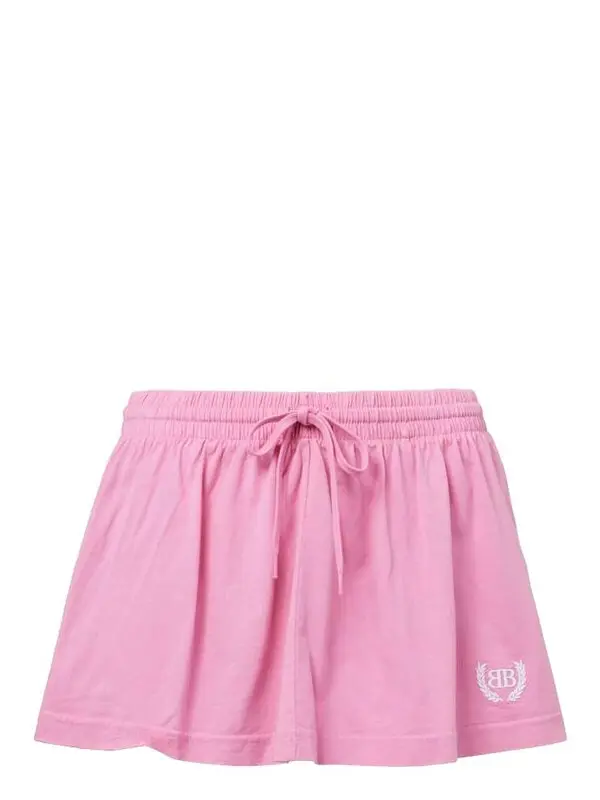 Balenciaga Laurel Cotton Jersey Miniskirt - Pink