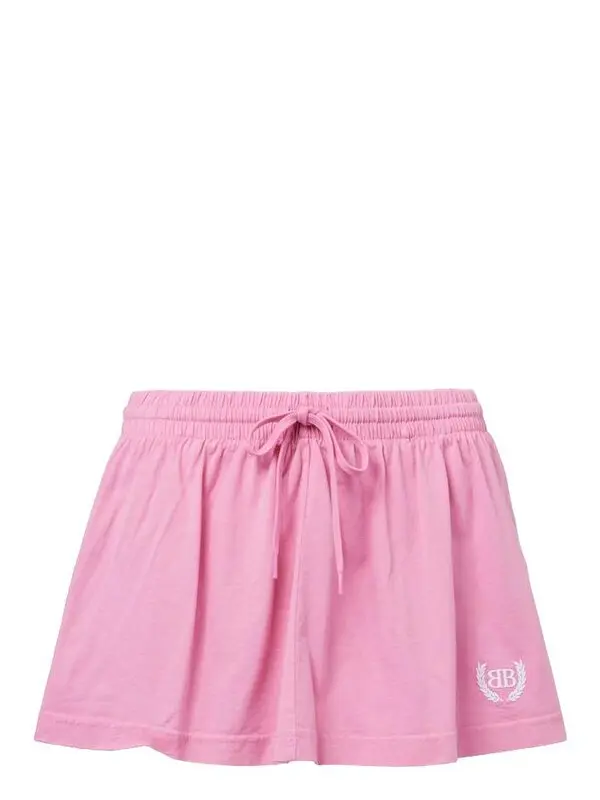 Balenciaga Cotton Jersey Miniskirt - Pink