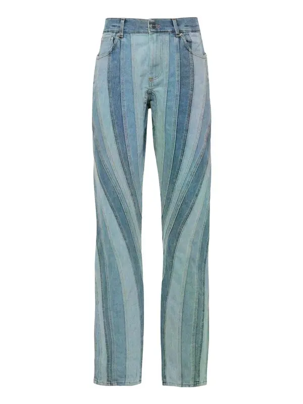 MUGLER Spiral Straight-leg Jeans - Blue