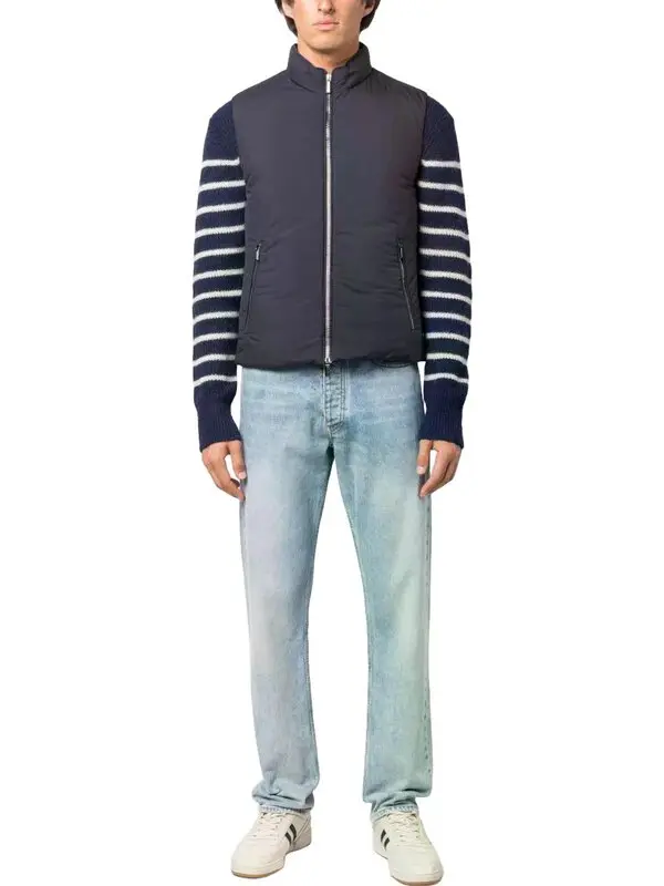 MOORER Sleeveless Down Gilet - Blue