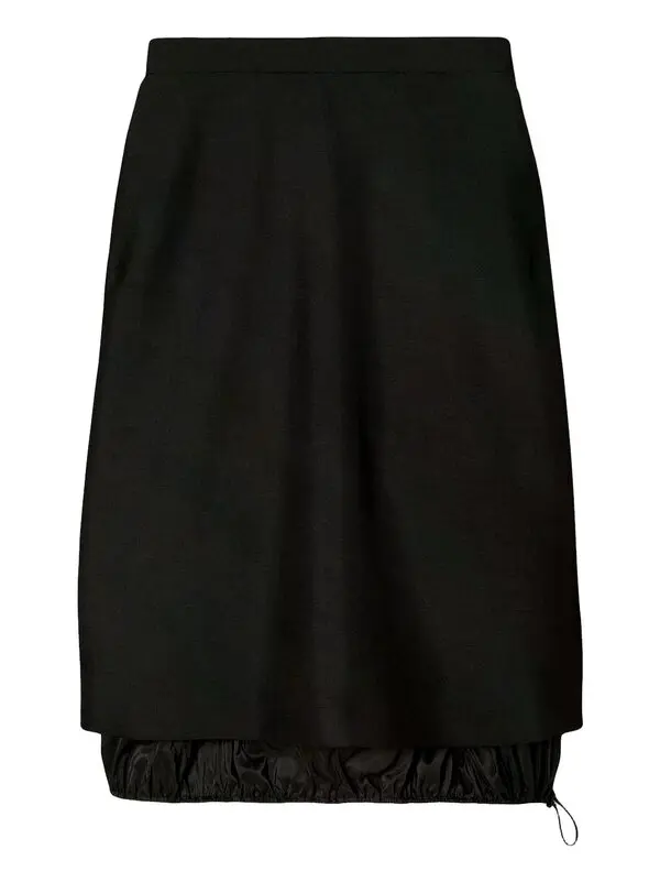 Tory Burch Mohair Blend Layered Knee-length Skirt - Black