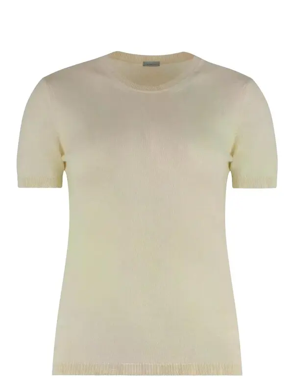 Malo Cream White Round Neck Short Sleeve Jersey T-shirt - Neutrals
