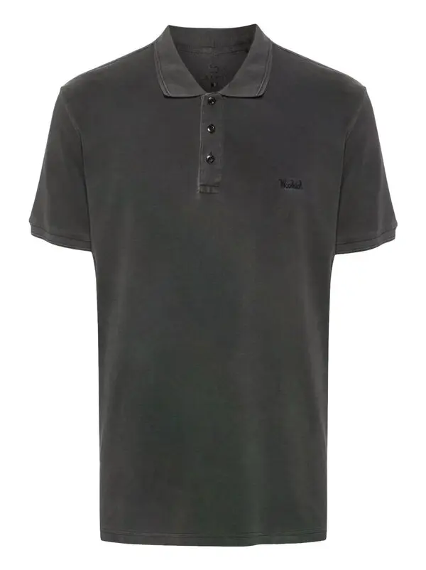 Woolrich Logo-embroidered Polo Shirt - Black
