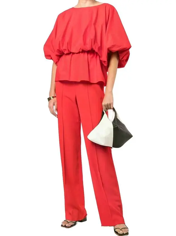Goen.j Straight-leg Tailored Trousers - Red