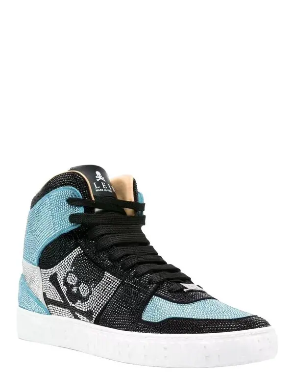 Philipp Plein Embellished High-top Sneakers - Blue