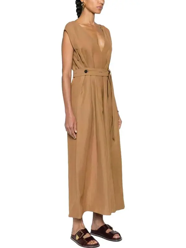 Fabiana Filippi Belted Midi Dress - Neutrals