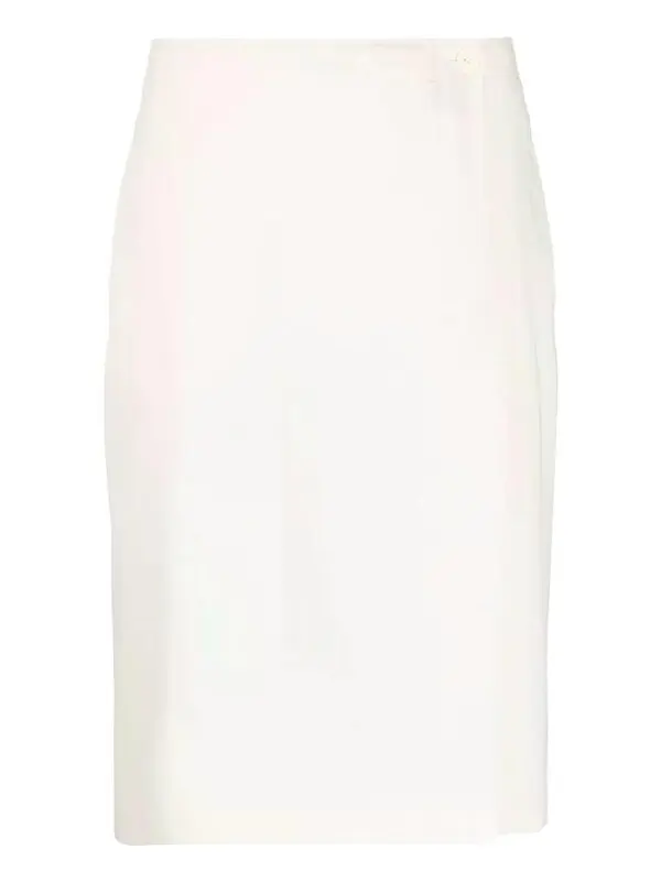Aspesi Wrap Front Midi Skirt - Neutrals