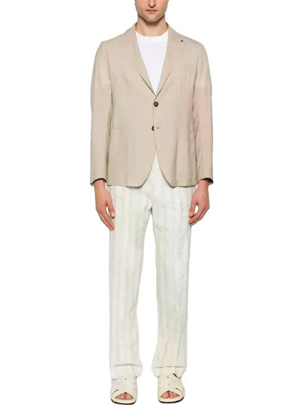 Tagliatore Single-breasted Patch-pocket Jacket - Neutrals