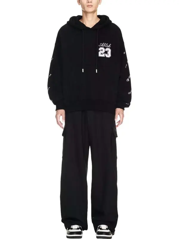 Off-White 23 Skate Logo-embroidered Hoodie - Black