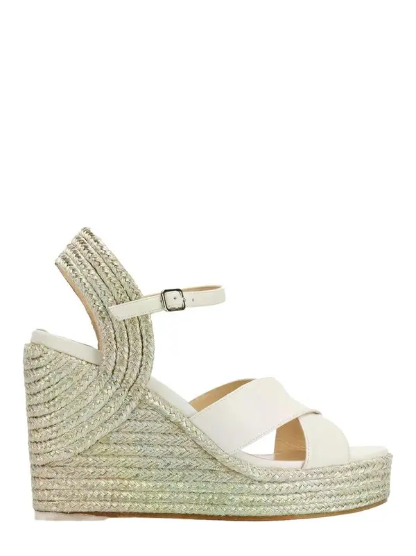 JIMMY CHOO Dellena 100 Platform Espadrilles - Neutrals