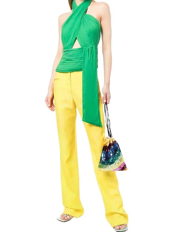 DE LA VALI Charlie Tailored Trousers - Yellow