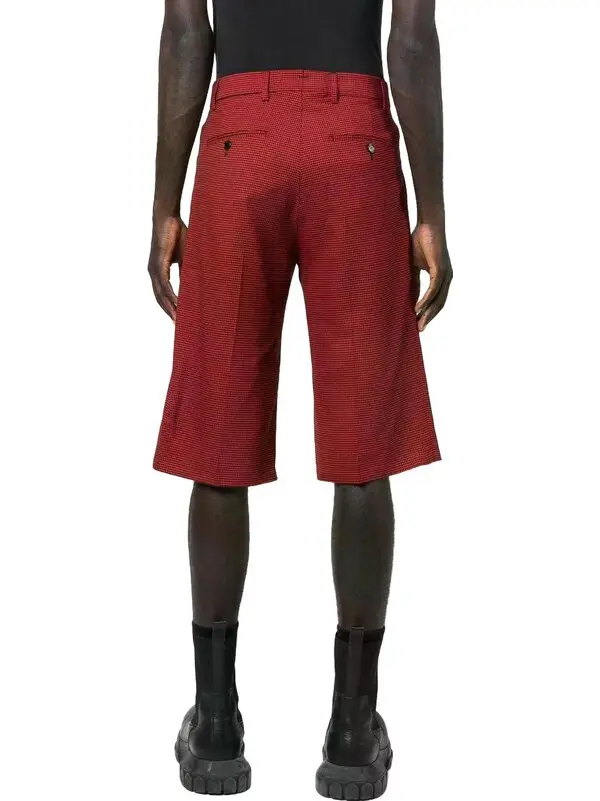 Vetements Houndstooth Tailored Knee-length Shorts - Red