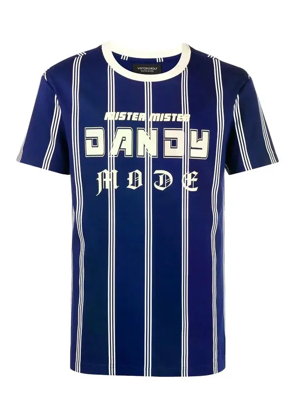 Viktor & Rolf Dandy Mode Striped T-shirt - Blue