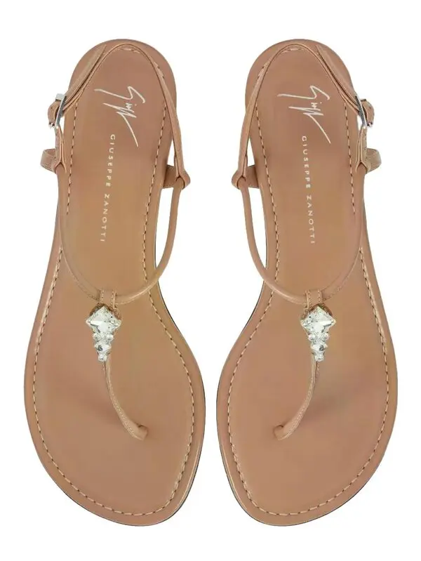 GIUSEPPE ZANOTTI Anyelle Leather Sandals - Neutrals
