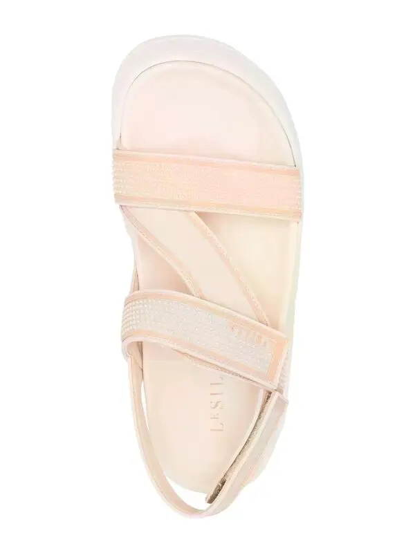 LE SILLA Platform Touch-strap Sandals - Neutrals