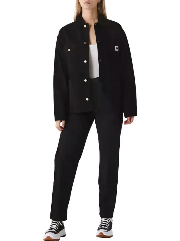 Carhartt Work In Progress Logo-patch Cotton Shirt Jacket - Black