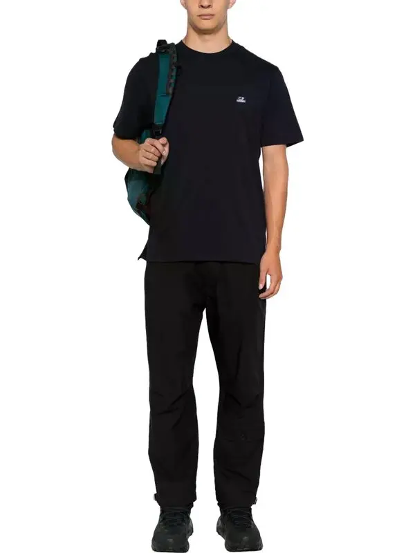 C.P. COMPANY Logo-embroidered T-shirt - Blue