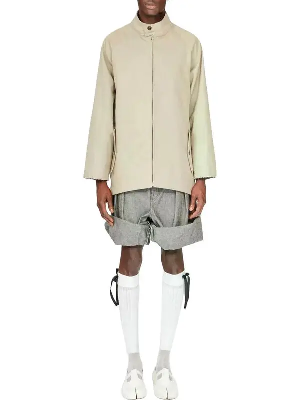 MAISON MARGIELA Pleat-detail Cotton Jacket - Neutrals