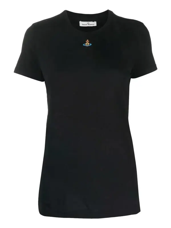 VIVIENNE WESTWOOD Orb Logo Cotton T-shirt - Black
