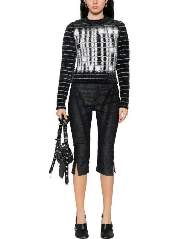 JEAN PAUL GAULTIER Intarsia-logo Sweater - Black