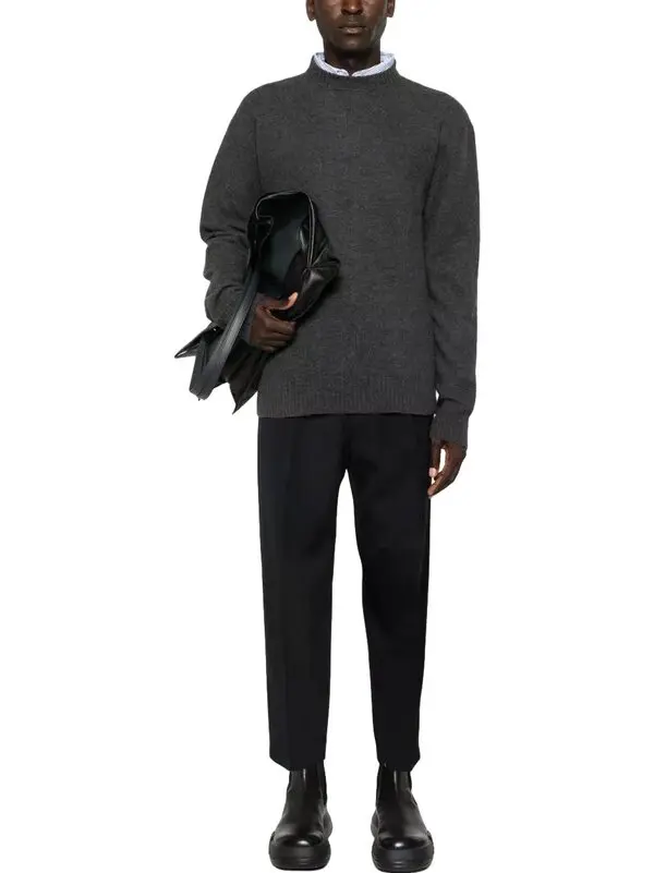 JIL SANDER Crew-neck Wool Jumper - Grey