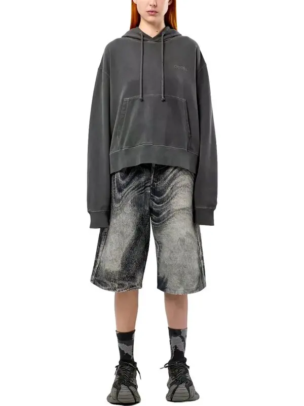Camper Logo Embroidered Cotton Hoodie - Grey