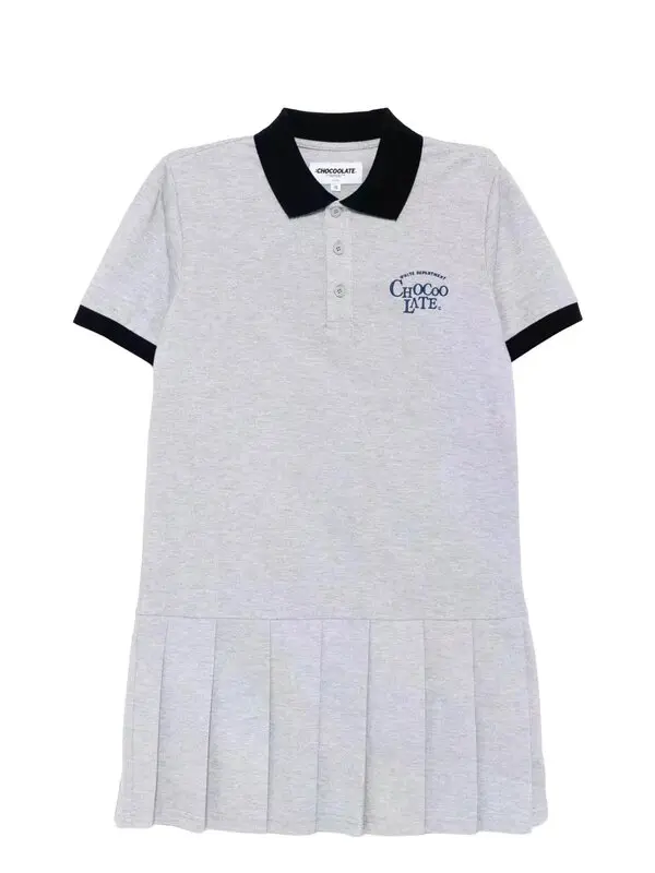 CHOCOOLATE Logo-embroidered Dress - Grey