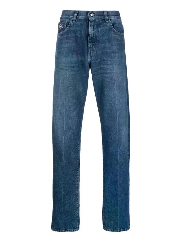 Versace Straight-leg Mid-rise Jeans - Blue