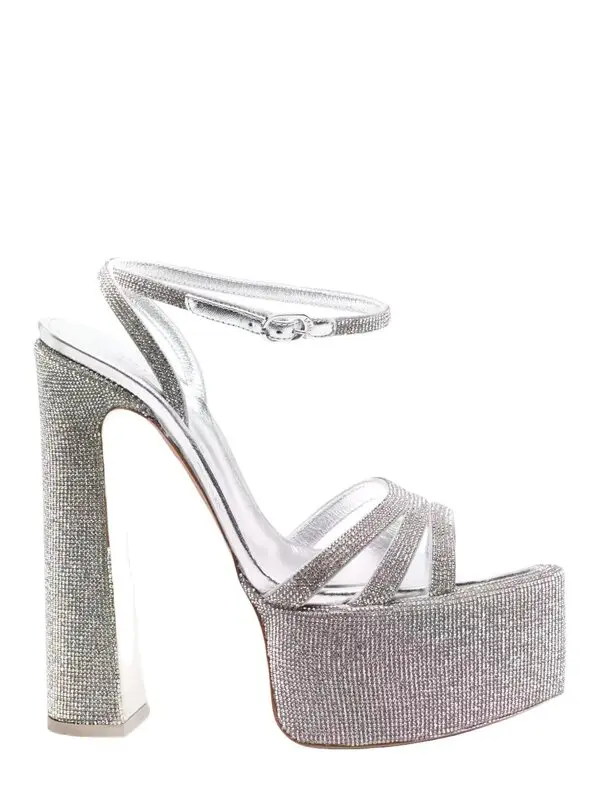 LE SILLA Nina Crystal-embellished Platform Sandals - Silver