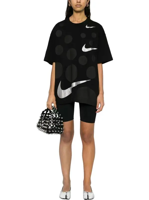 Comme Des Garçons X Nike Swoosh Logo-detail T-shirt - Black