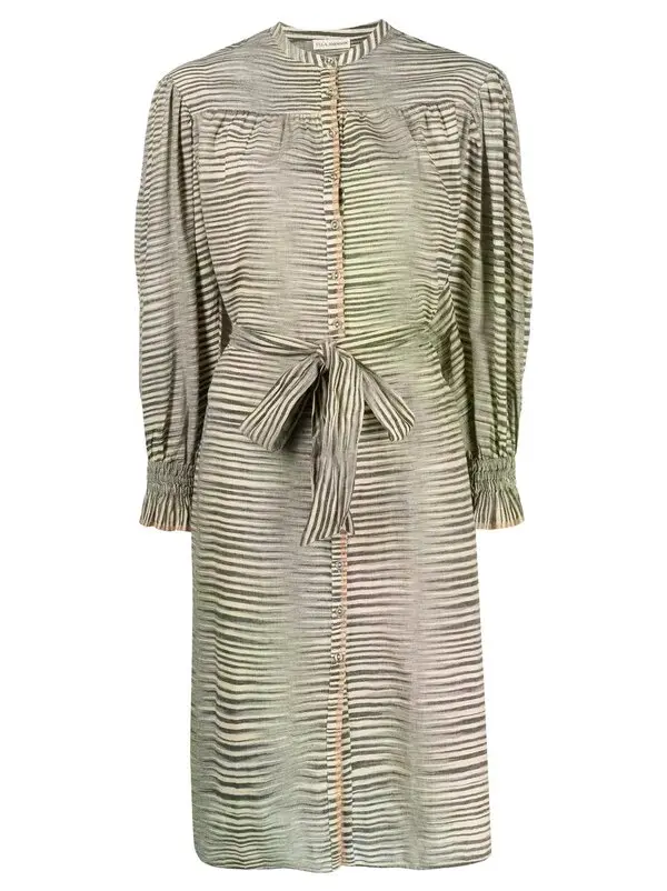 Ulla Johnson Fiora Striped Shirtdress - Grey