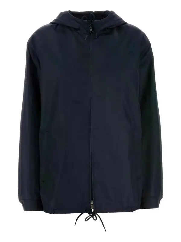 Prada Hooded Bomber Jacket - Blue