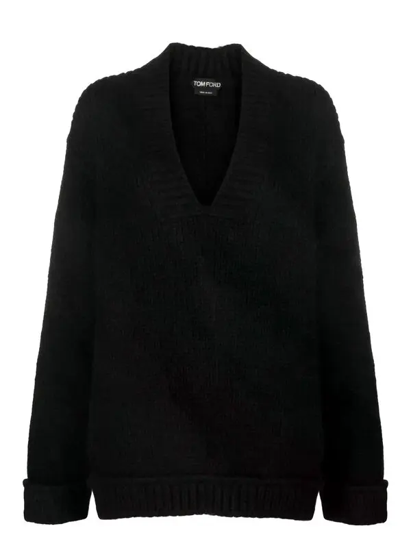 TOM FORD V-neck Pullover Jumper - Black