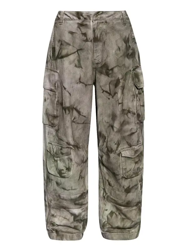 Adidas Camouflage Print Cargo Trousers - Grey