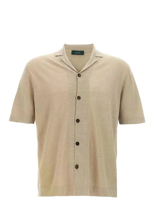 ZANONE Linen Shirt - Neutrals
